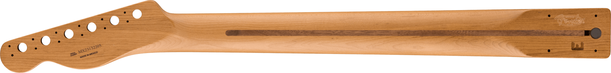 Satin Roasted Maple Telecaster Neck, 22 Jumbo Frets, 12", Flat Oval Sh ...