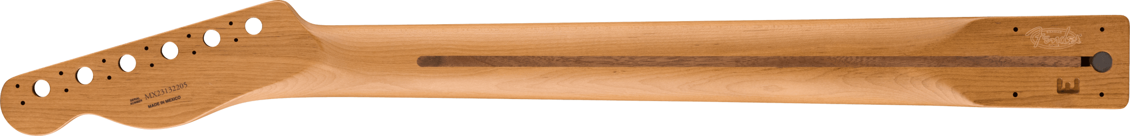 Satin Roasted Maple Telecaster Neck, 22 Jumbo Frets, 12", Flat Oval Sh ...