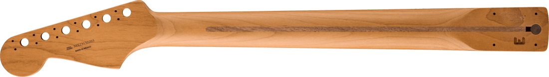 Satin Roasted Maple Stratocaster Neck, 22 Jumbo Frets, 12", Flat Oval ...