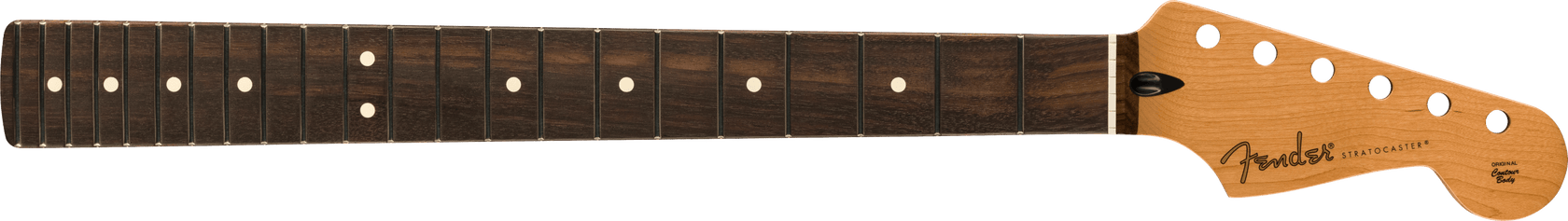 Satin Roasted Maple Stratocaster Neck, 22 Jumbo Frets, 12", Flat Oval ...